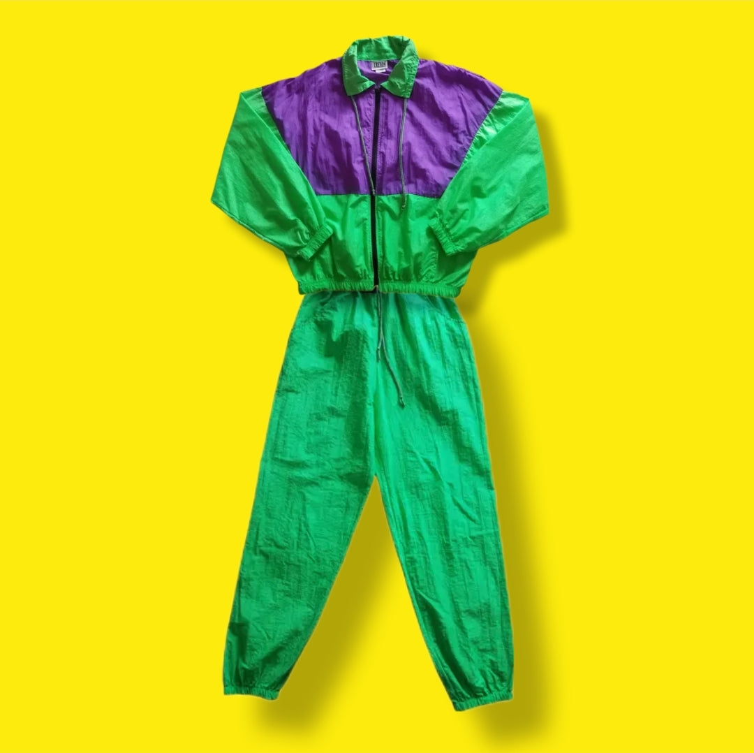 Vintage Neon "Trends" Jogging Track Suit – Pretty iLL Vintage